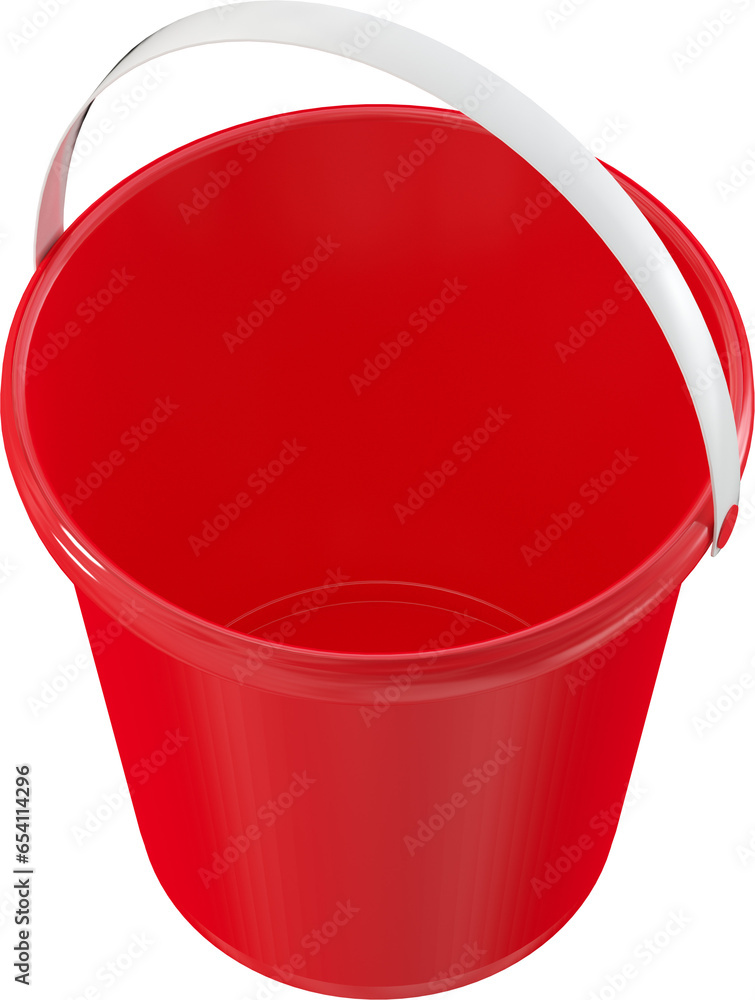Digital png illustration of big red bucket on transparent background ...