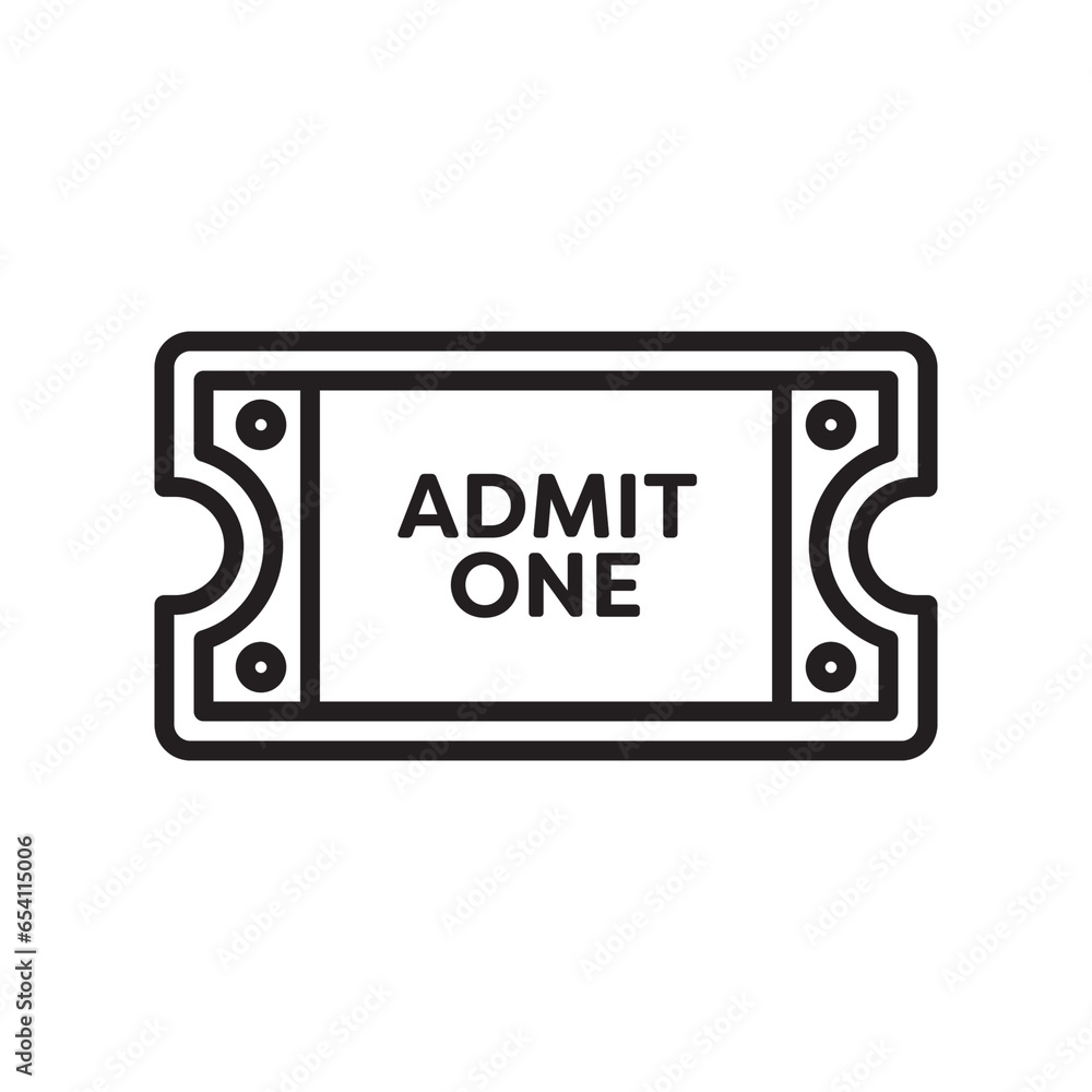 Digital png illustration of badge with admit one text on transparent ...