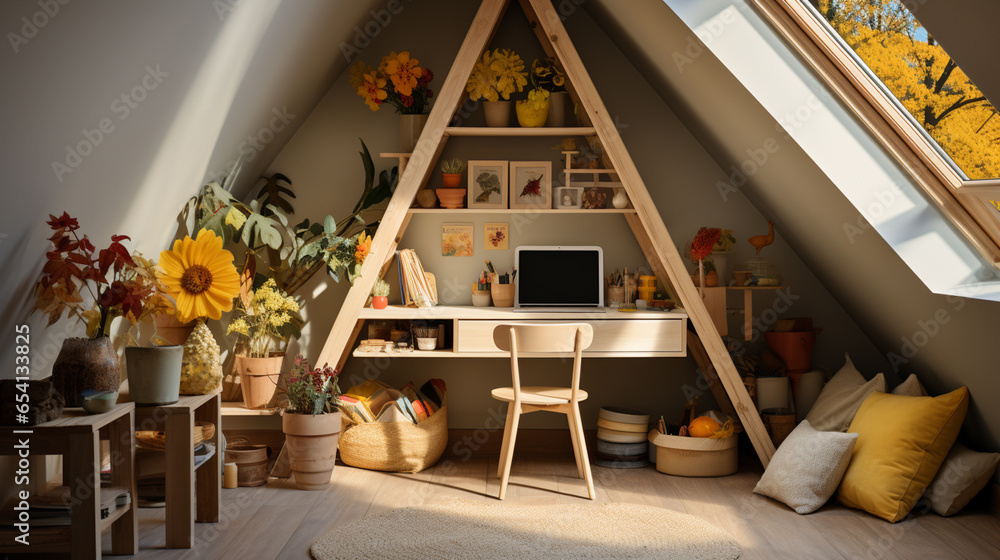Creative Office Room with Boho Style: A Minimalist and Colorful ...