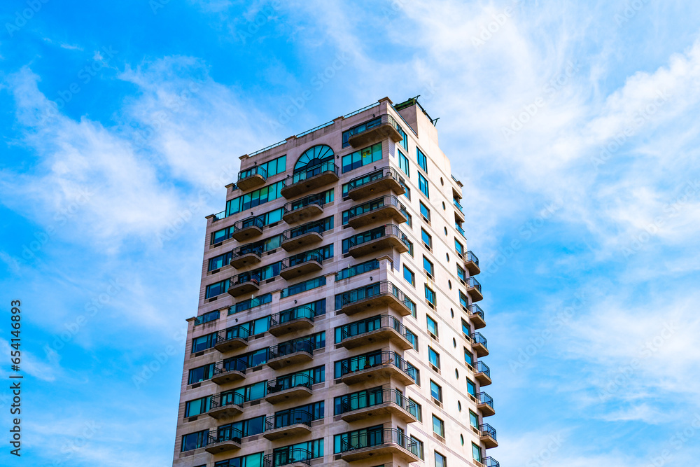 residential building exterior. skyscraper building architecture ...