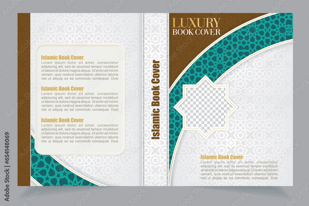 Islamic Luxury Book Cover Design, Arabic Koran Pattern Ornaments ...
