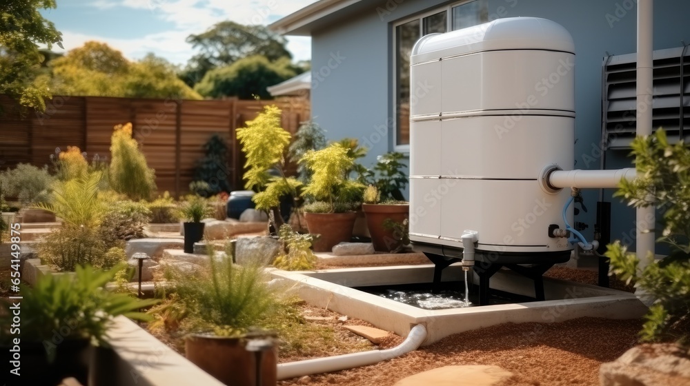 Water tank and filtration unit at home, Efficiency water system in ...