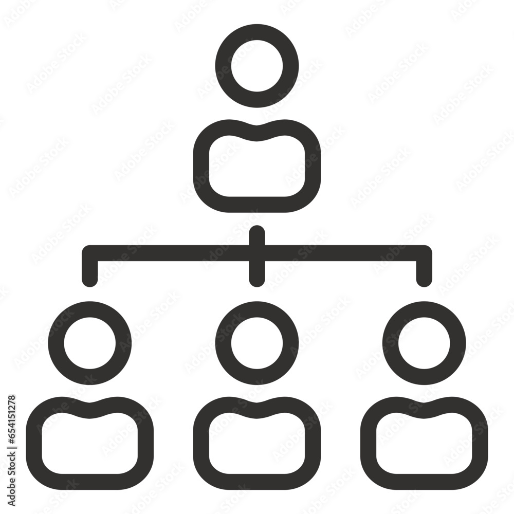 Hierarchy Structure Vector Outline Icon, Hierarchy Icons Collection, Hierarchy silhouette. Stock ...