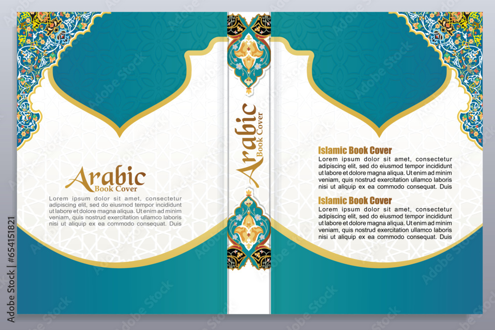 Arabic Koran Style Book Cover Design with Arabic Pattern and Ornaments ...