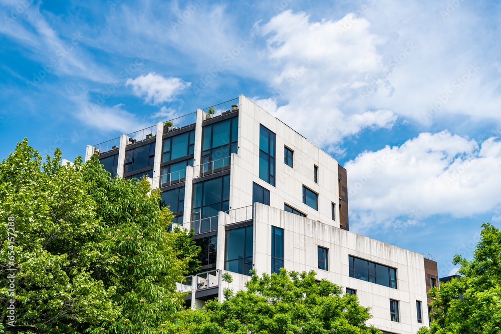 modern city building. building architecture in metropolis city. city ...