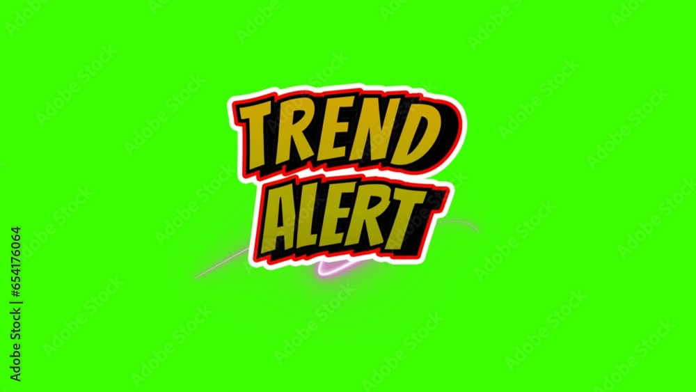 Animation Trend Alert slogan for online e-commerce business, motion ...