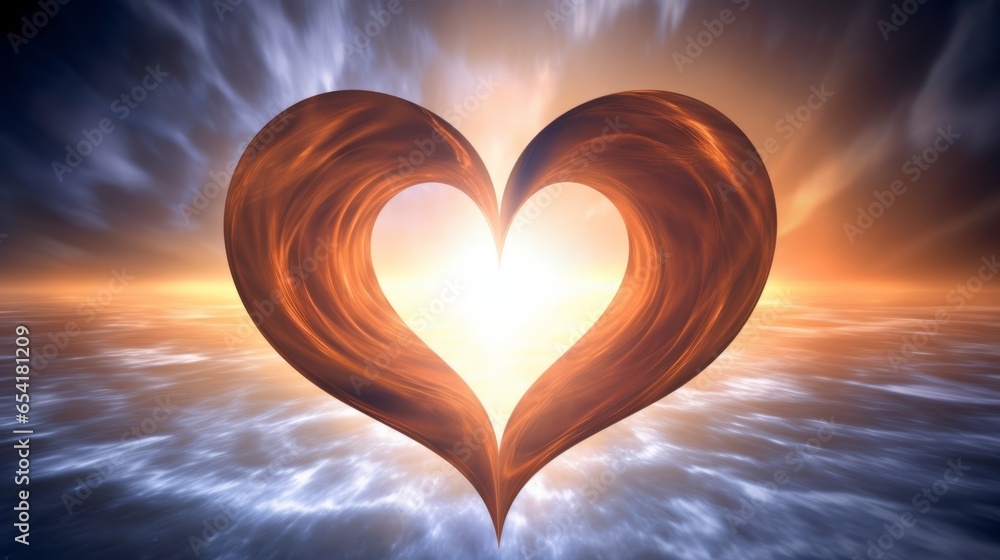 Empathy Radiance: A simple yet powerful image of a heart-shaped light ...