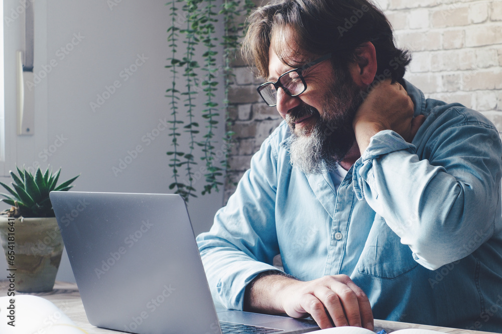 Feeling exhausted. Frustrated mature handsome man looking exhausted ...
