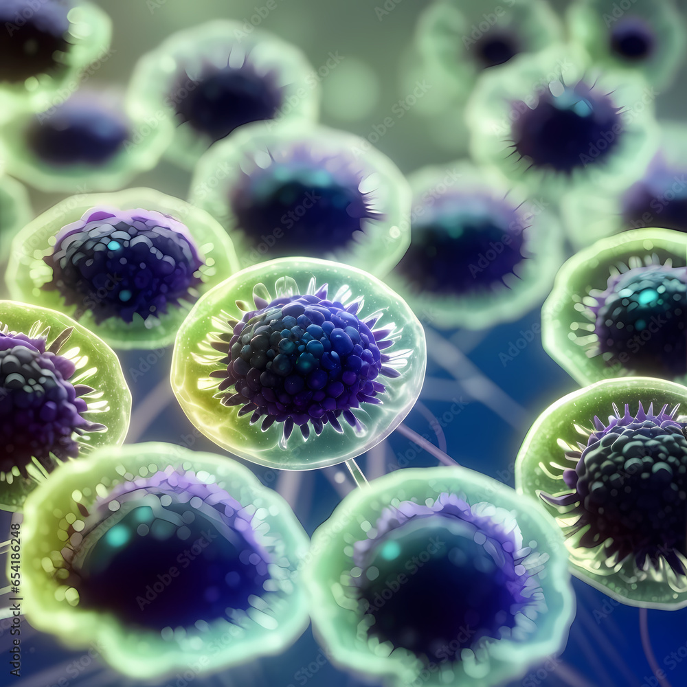 T cells in human thymus. T cells are born from hematopoietic stem cells ...