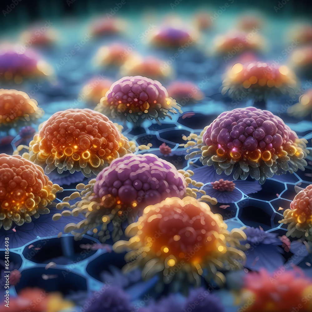 T cells in human thymus. T cells are born from hematopoietic stem cells ...
