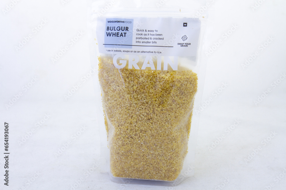 Johannesburg, South Africa - a packet of bulger wheat from Woolworths ...