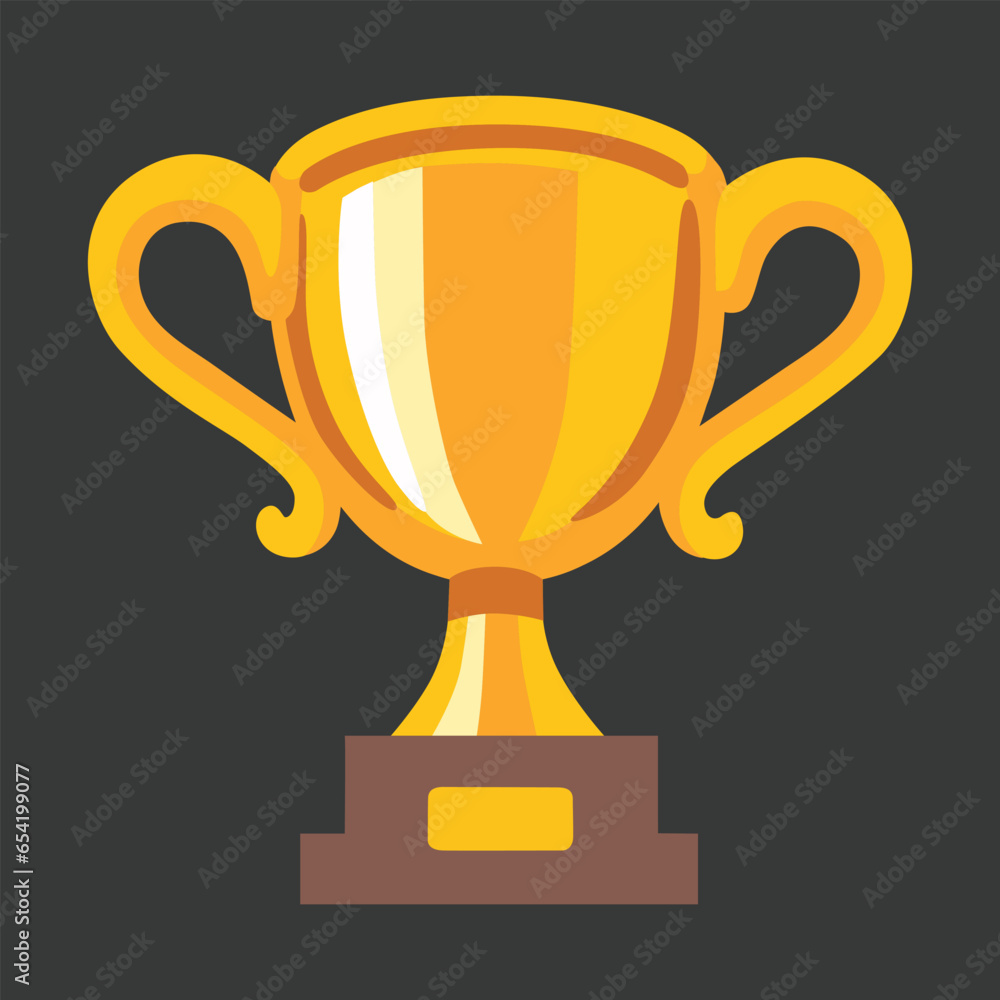 Trophy vector icon. Isolated trophy given as an recognition of ...