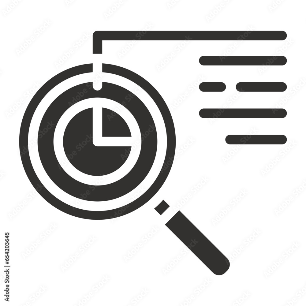 Analysis Vector Solid Icon, Chart Icons Collection, Data Analysis ...