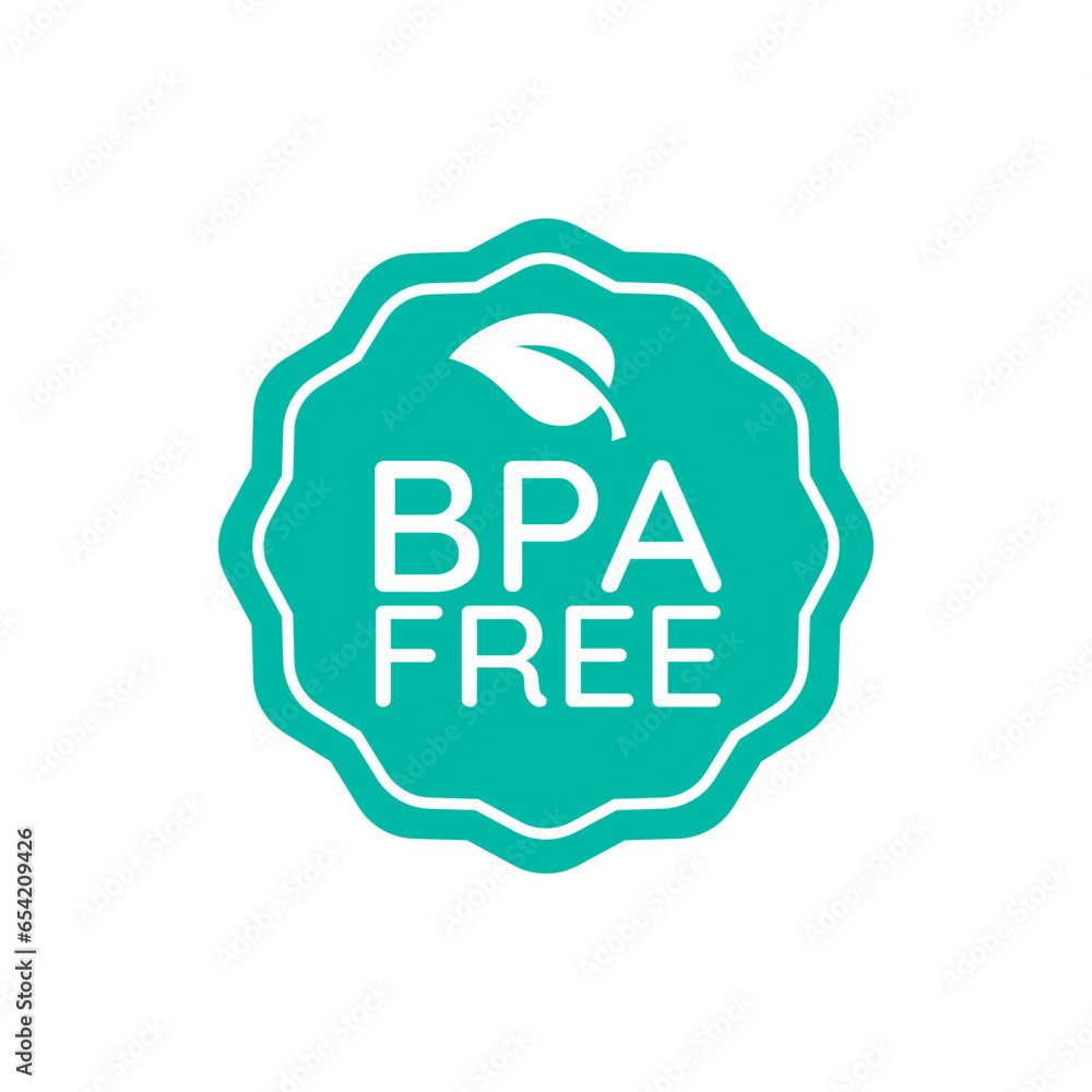 Vecteur Stock BPA free badge label on white background. Bisphenol A and ...