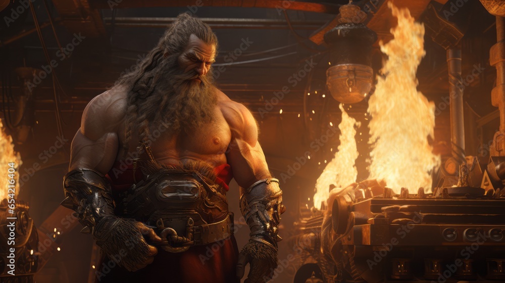 Vulcan - The roman god of fire and smithing.generative ai Stock ...