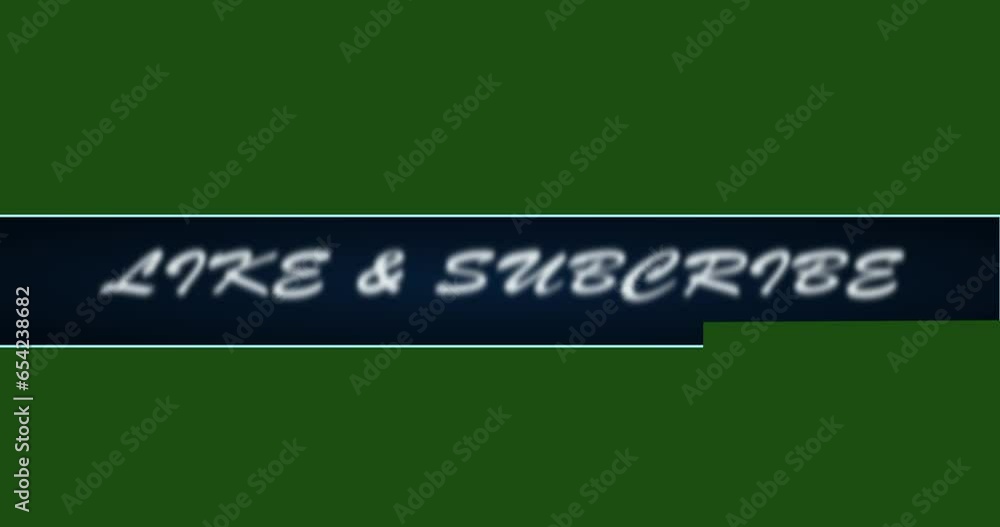 Outro Video Thanks For Watching with blur and scrolling text, green ...