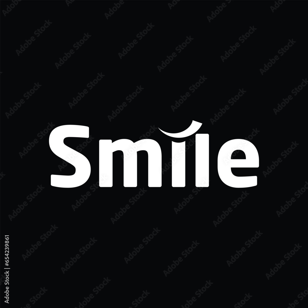 Creative Modern Smile Logo. Black and White Logo. Usable for Business ...