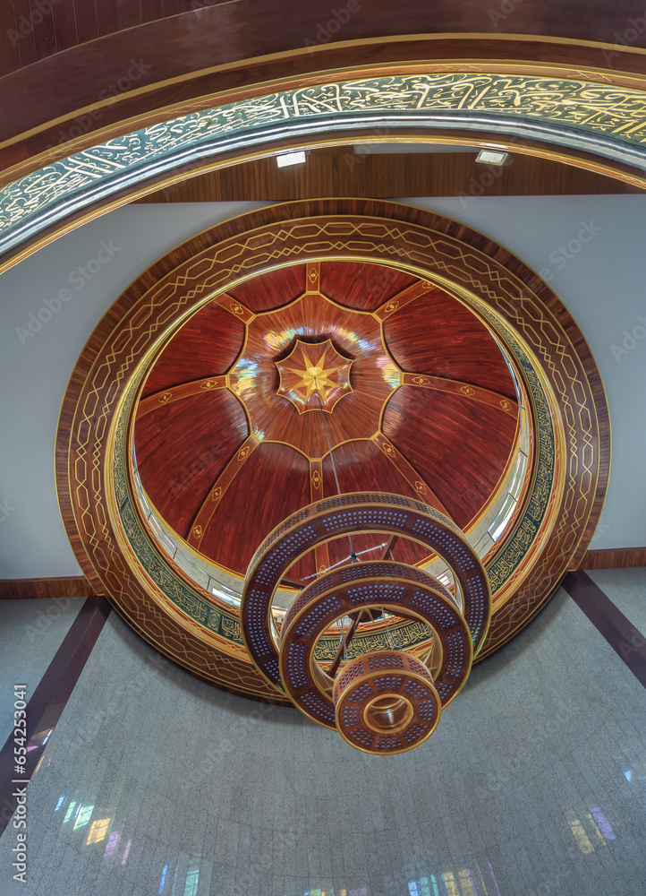 Look up to the ceiling has the beautiful ceiling round lamp, which is ...