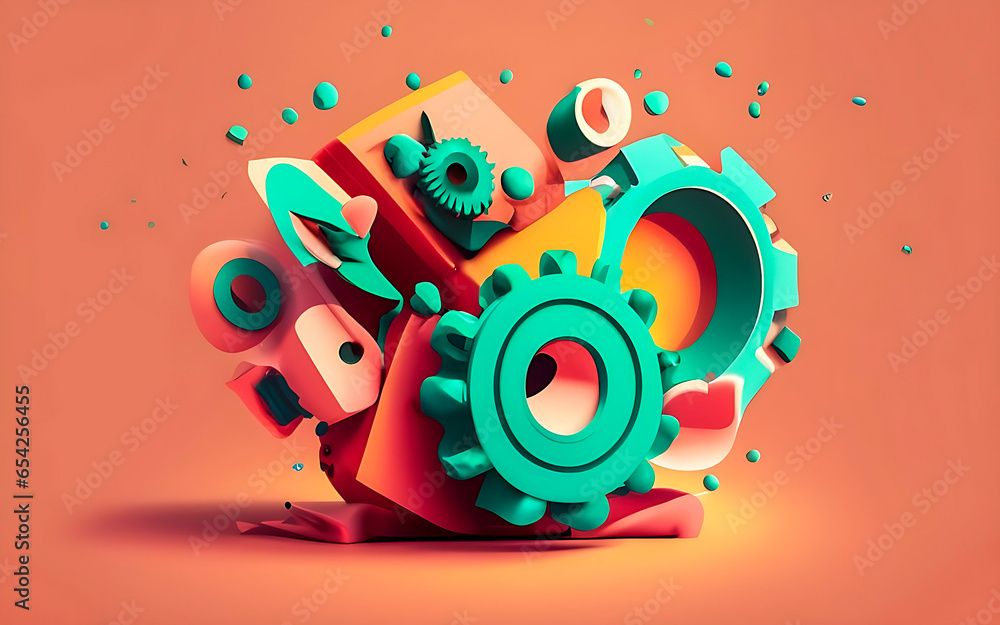 AI, Artificial intelligence mobile application technology, 3D mobile ...