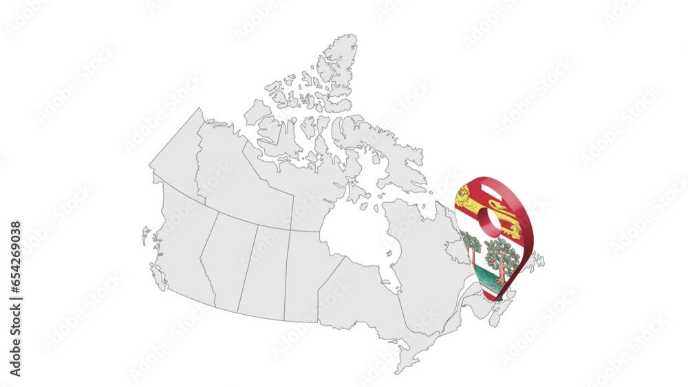 Location Prince Edward Island on map Canada. 3d Prince Edward Island ...