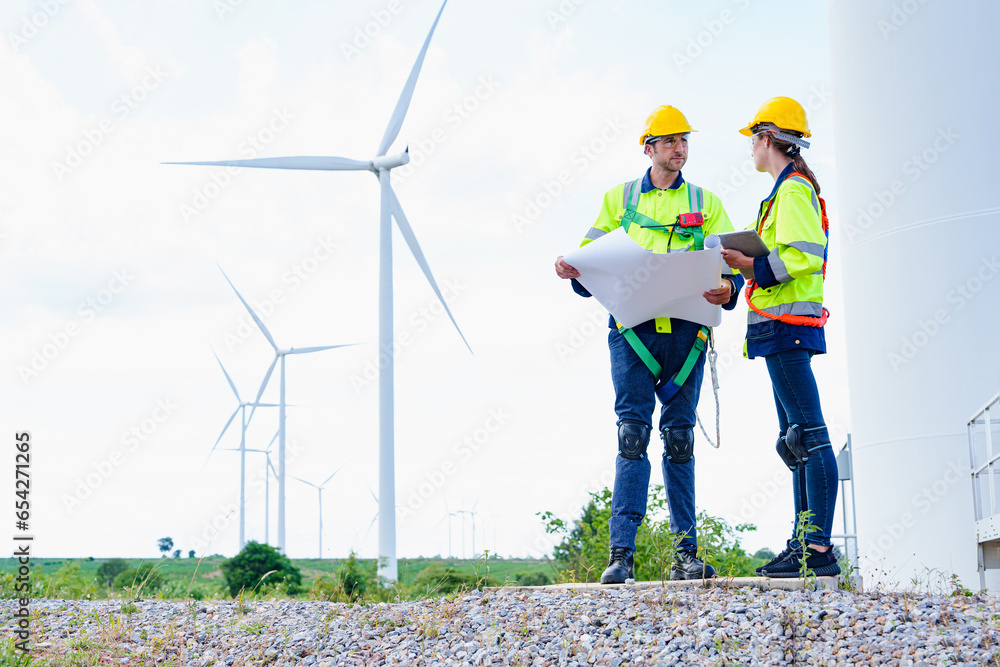 Architectural engineering worker builders looking for wind turbine ...