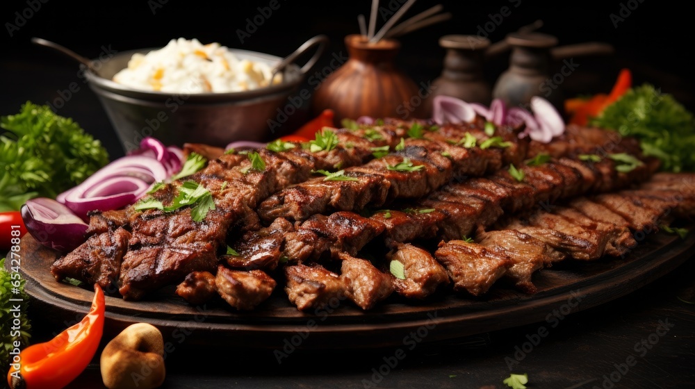 Assorted mix grills with tikka boti seekh kabab of chicken, beef, lamb ...