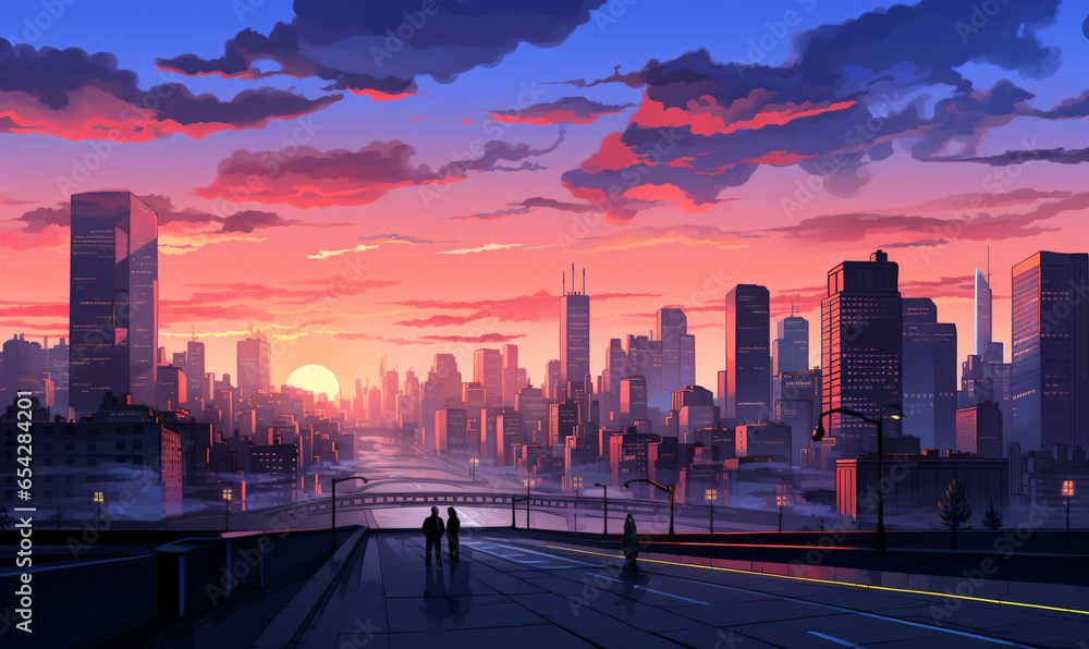 City 23rd Century Background in Pixel Art RPG Gaming 8 bits 16 bits ...