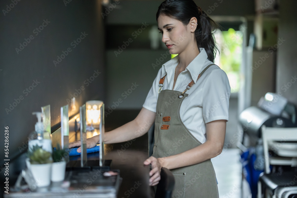 Poster Small biz owner and barista manage shop's daily routine – Wall ...