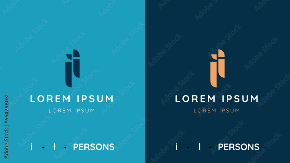 Person Logo Design. I word - Logo concept with meaning. corporate brand ...