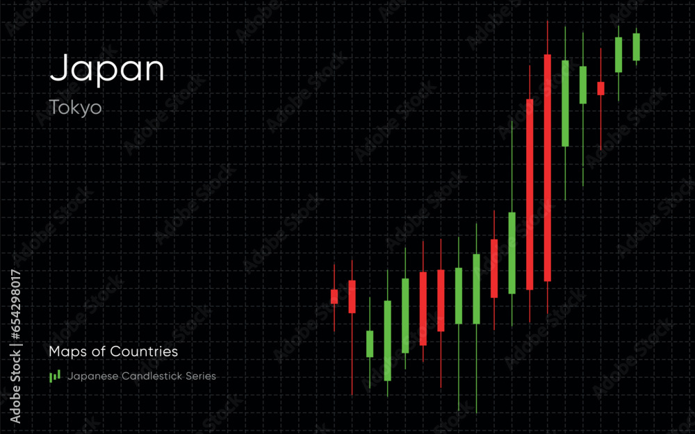 Title: The Japan map is shown in a chart with bars and lines. Japanese ...