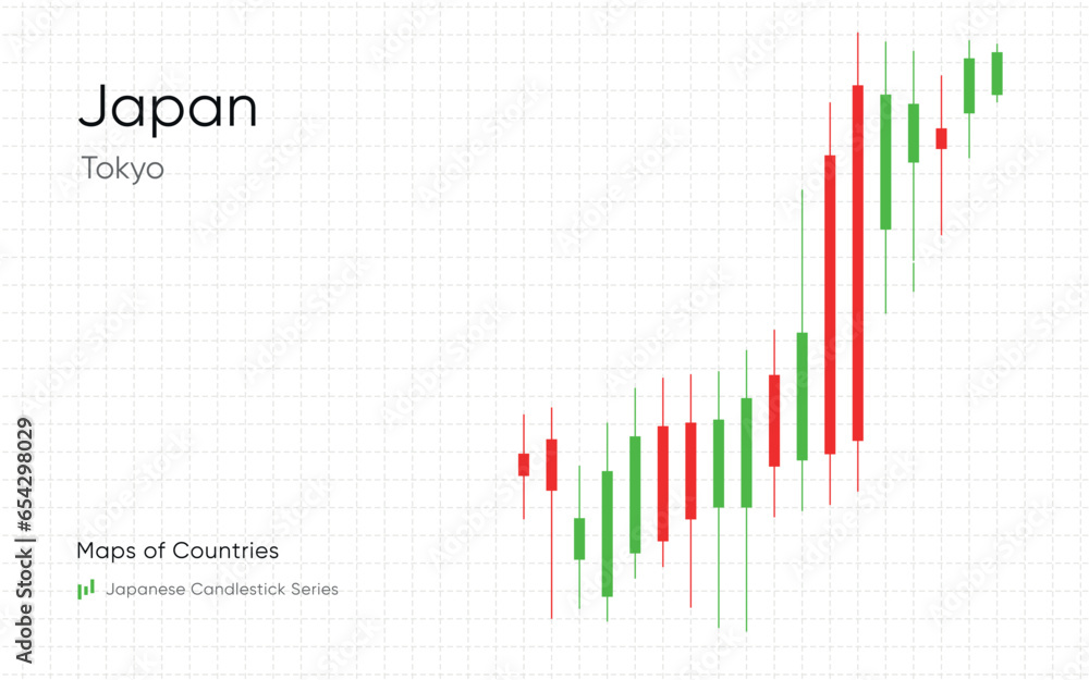 Title: The Japan map is shown in a chart with bars and lines. Japanese ...