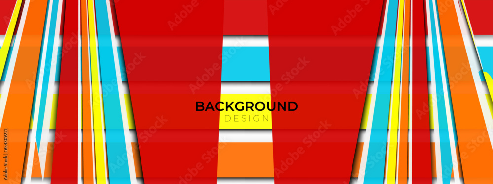 Rich modern 3D red yellow blue banner background texture, colorful ...