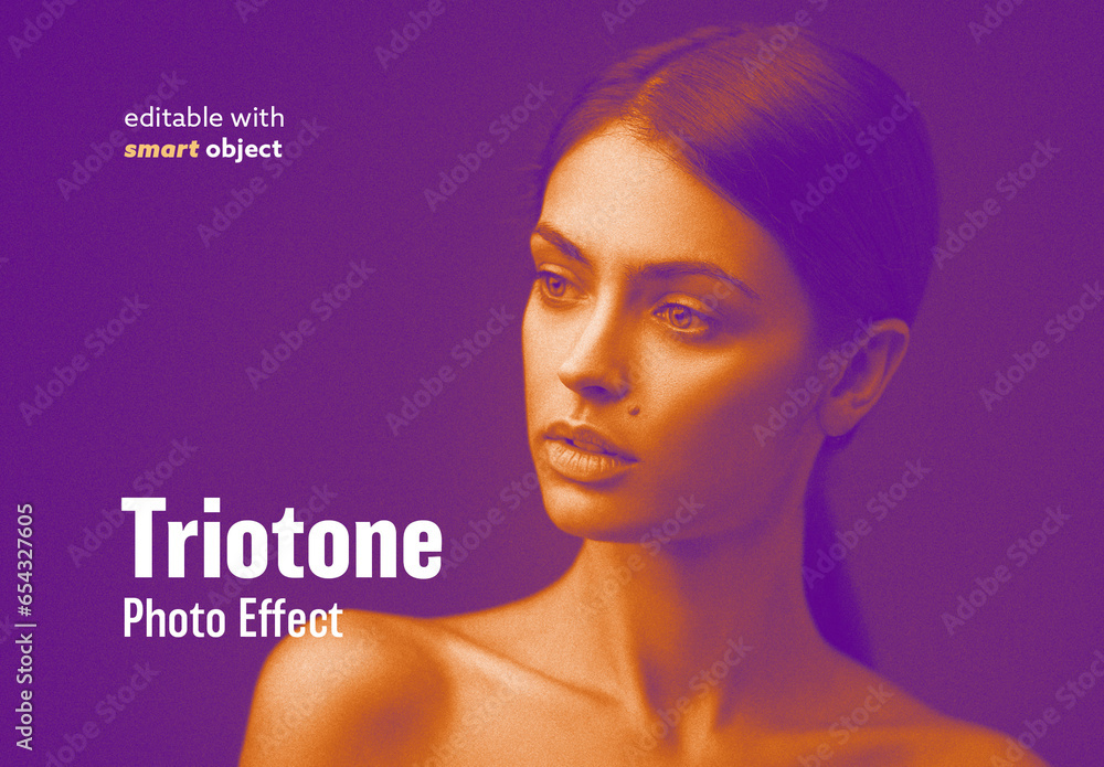 Trio Tone Photo Effect Stock Template | Adobe Stock