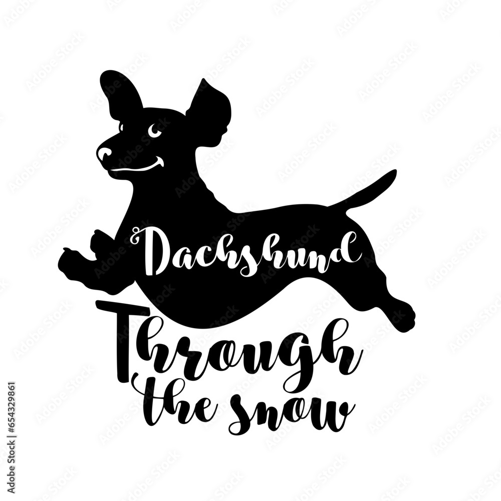 cute running Dachshund SVG vector cut file for cricut Stock Vector ...