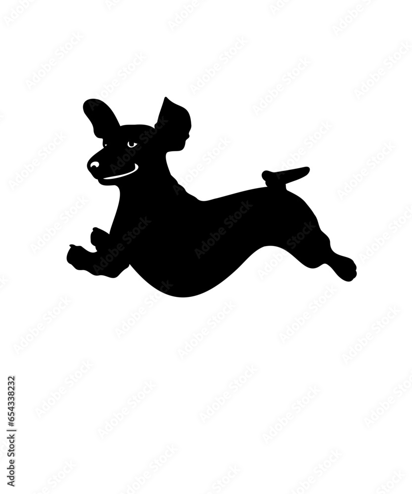 cute running Dachshund SVG vector cut file for cricut Stock Vector ...