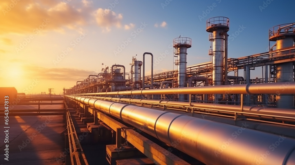 Industry pipeline rack for transport crude oil petrochemical Stock ...