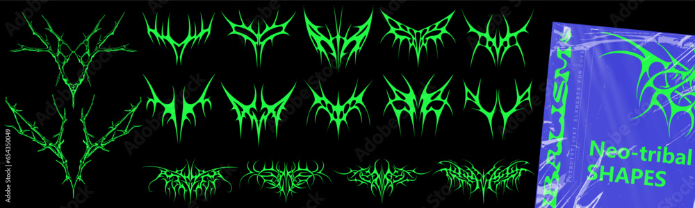 Photo & Art Print Acid Neo-tribal shapes, ZinetroN