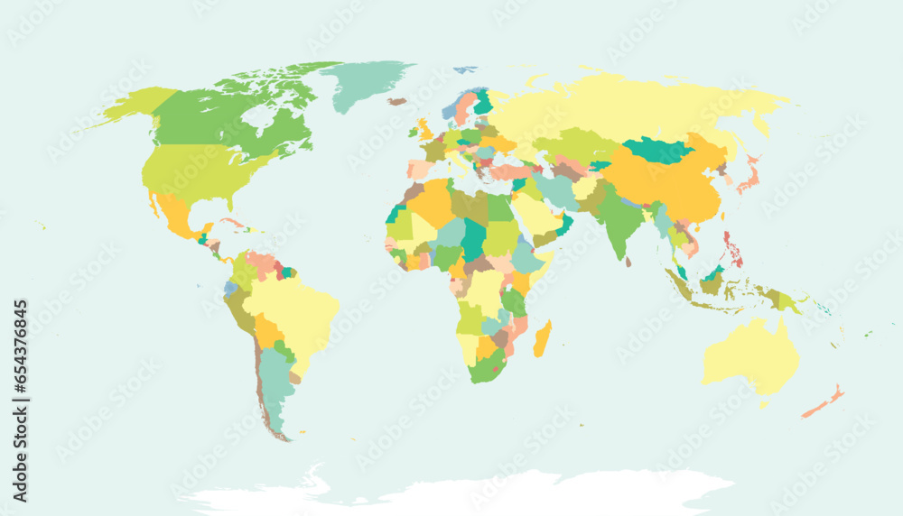 world map. world political map. world countries map. Stock Vector ...