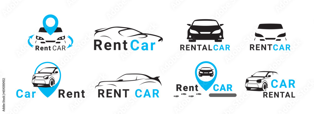 Rental car logo design template automobile service commercial business ...