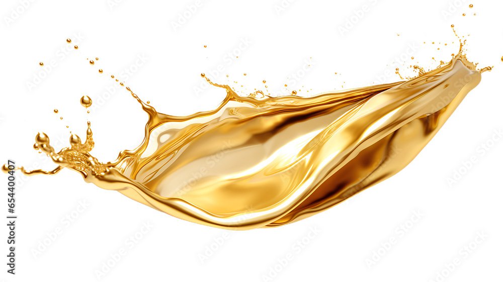 Luxury Gold Splash. Isolated on Transparent background. Stock Photo ...