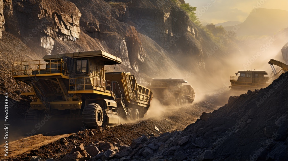 world of quarry work, where massive industrial machines transform ...