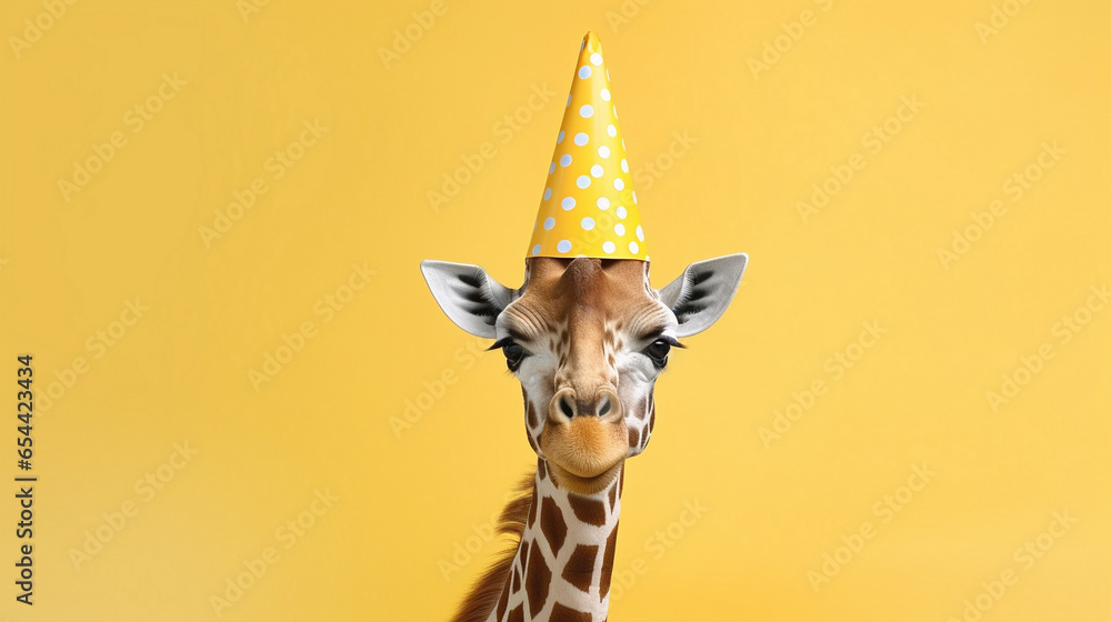 giraffe smiling funny happy birthday party desktop wallpaper cute Stock ...