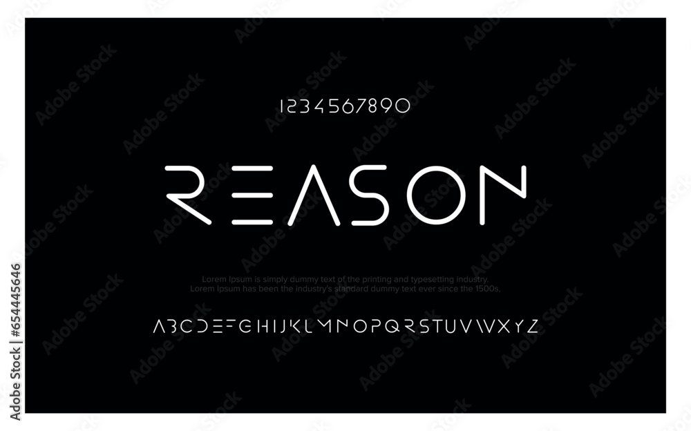 Reason Modern Sport Italic Font. Typeface urban style fonts for ...