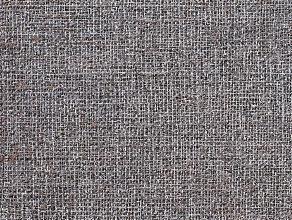 Gray woven surface close-up. Linen textile grey texture. Fabric net ...