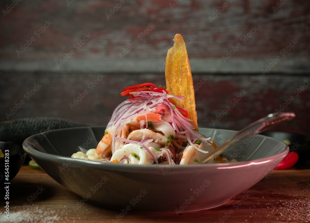 Póster ceviche tradicional de pescado peruano – Cuadro para Pared ...