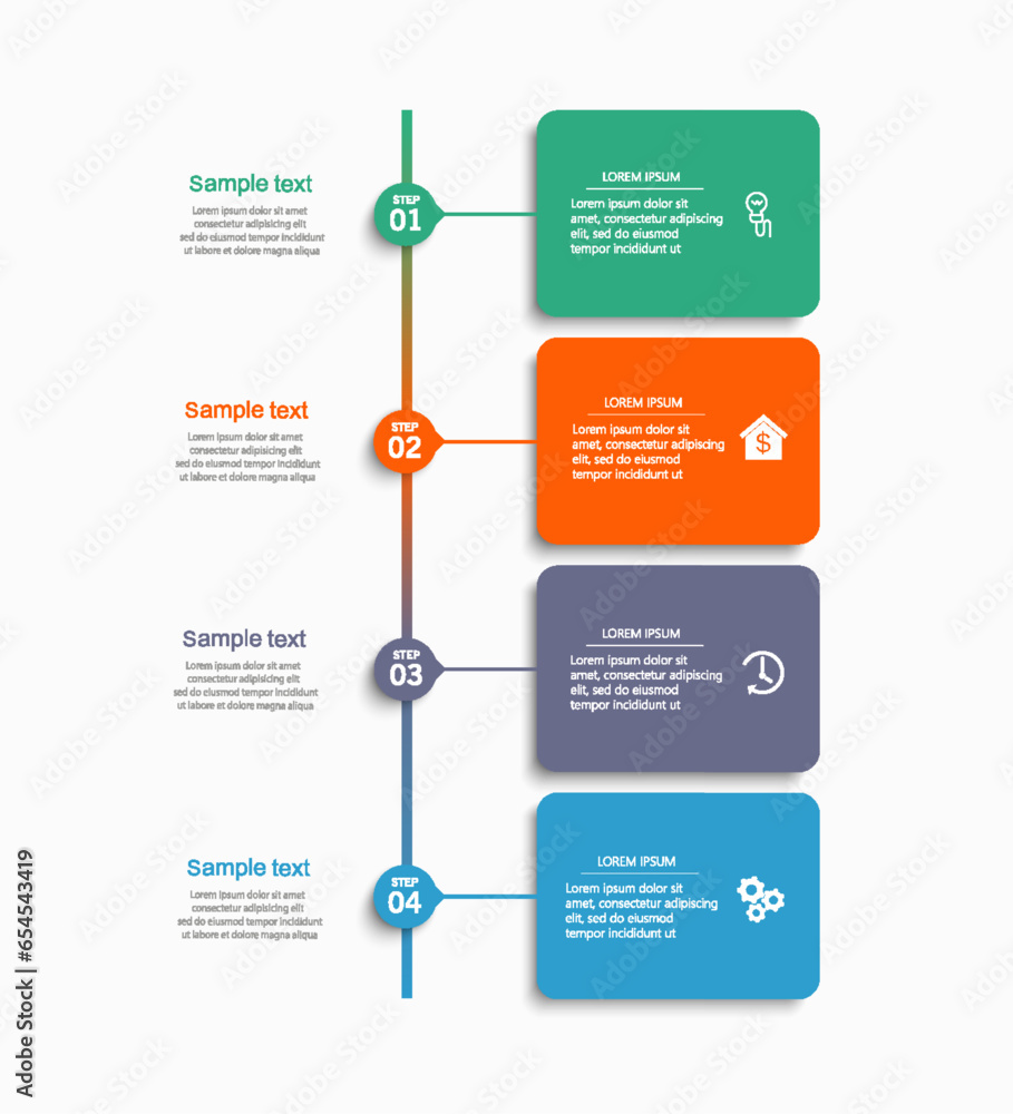Fototapeta mapa świata dla dzieci Infographic template with 4 options ... Fototapeta mapa świata dla dzieci Infographic template with 4 options ...