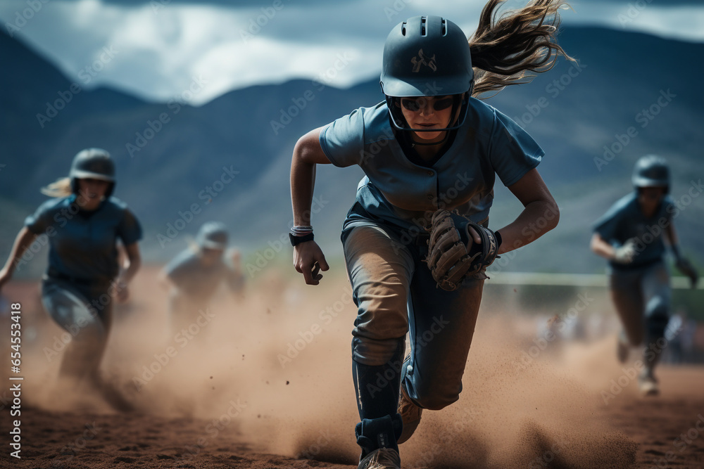 Softball Baseball. team sport with a ball, Fast pitch, Slow pitch, An ...