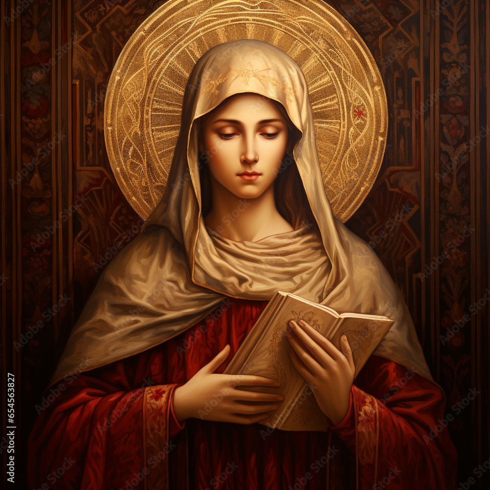 Icon Mother of God in the Catholic religion, Madonna, Blessed Virgin ...