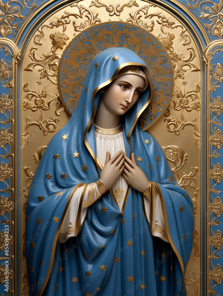 Icon Mother of God in the Catholic religion, Madonna, Blessed Virgin ...