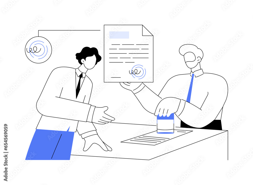 Poster Get licenses and permits abstract concept vector illustration ...